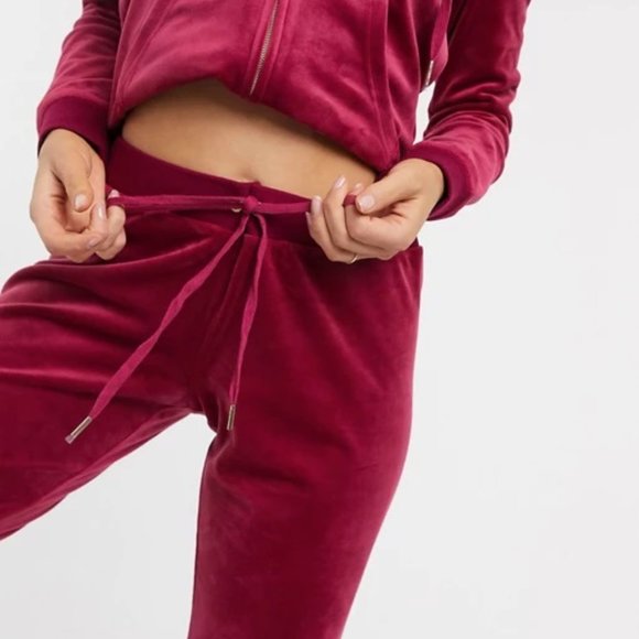 Juicy Couture | Pants & Jumpsuits | Juicy Couture Red Velour Bootcut ...
